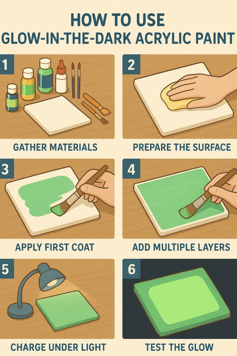 How to Use Glow in the Dark Acrylic Paint - Upcyclely - Changing The ...