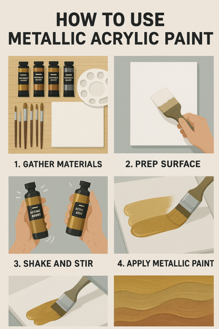 How to Use Metallic Acrylic Paint - Upcyclely - Changing The World ...