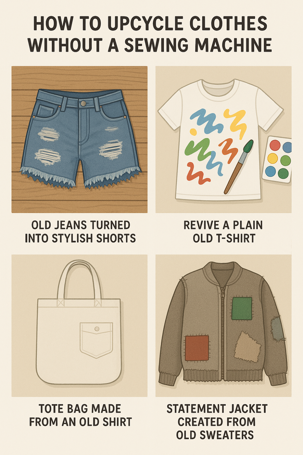 How to Upcycle Clothes Without a Sewing Machine - Upcyclely - Changing ...